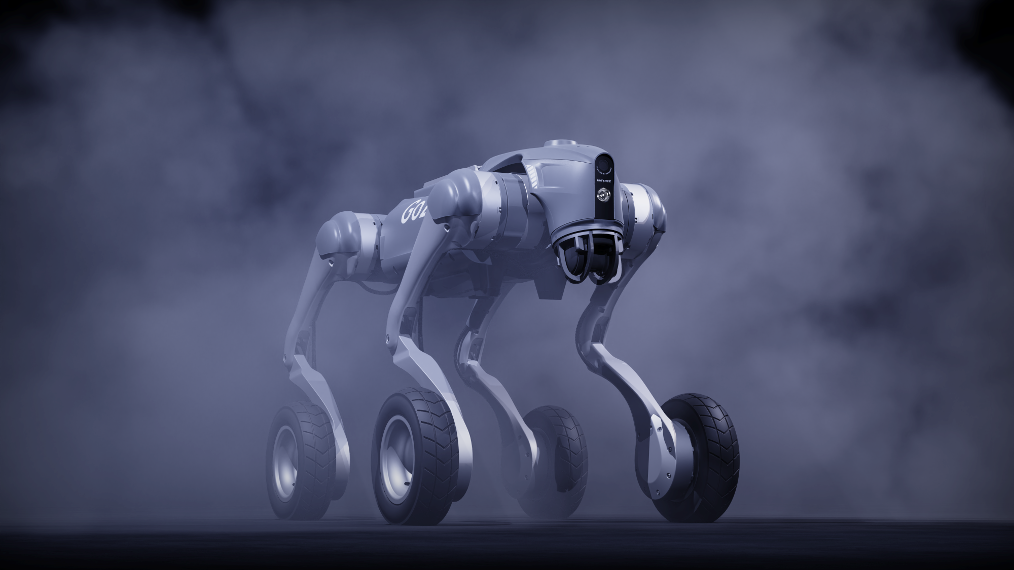 Unitree Quadruped Robot Dog GO2 on Wheels - Weston Robot - Accelerate ...